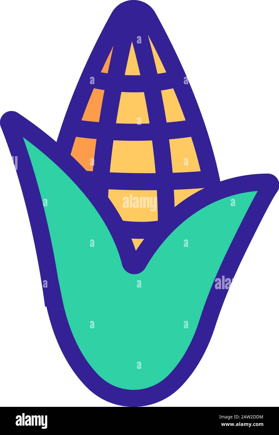 corn food icon vector. Isolated contour symbol illustration Stock ...