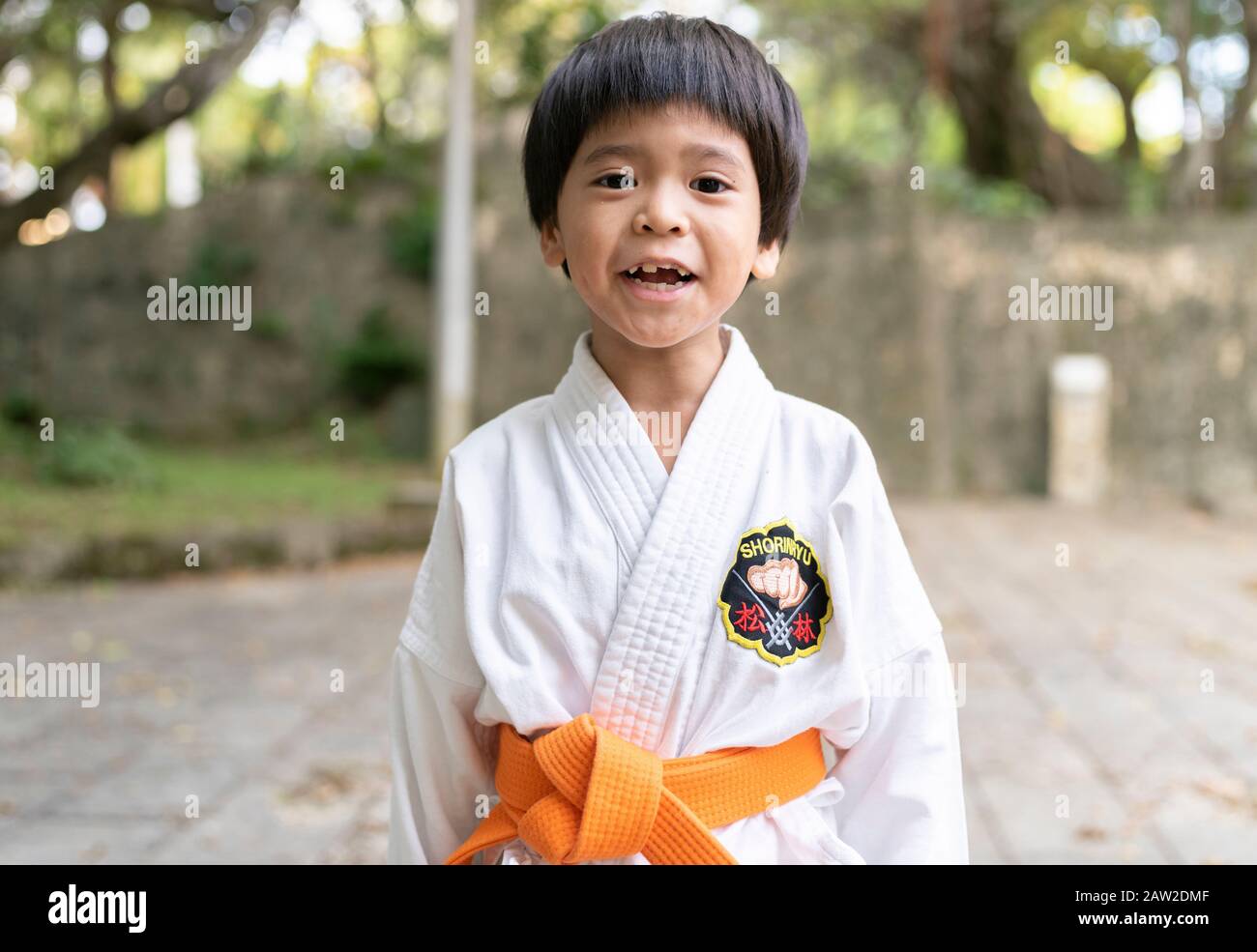 Okinawan children at 100 Kata for Karate Day 2019 Stock Photo - Alamy