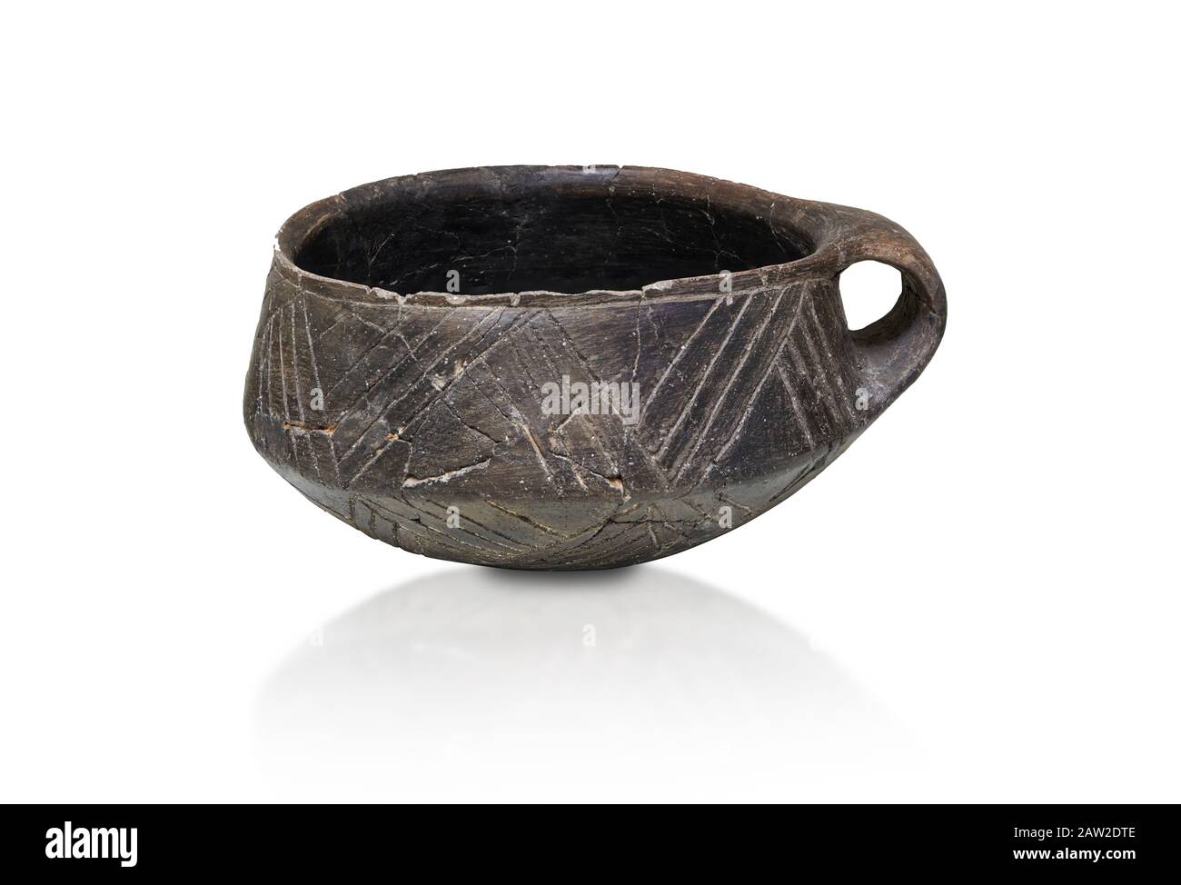 Neolithic Cretian clay single handled cup open kiln fired at Knossos ...