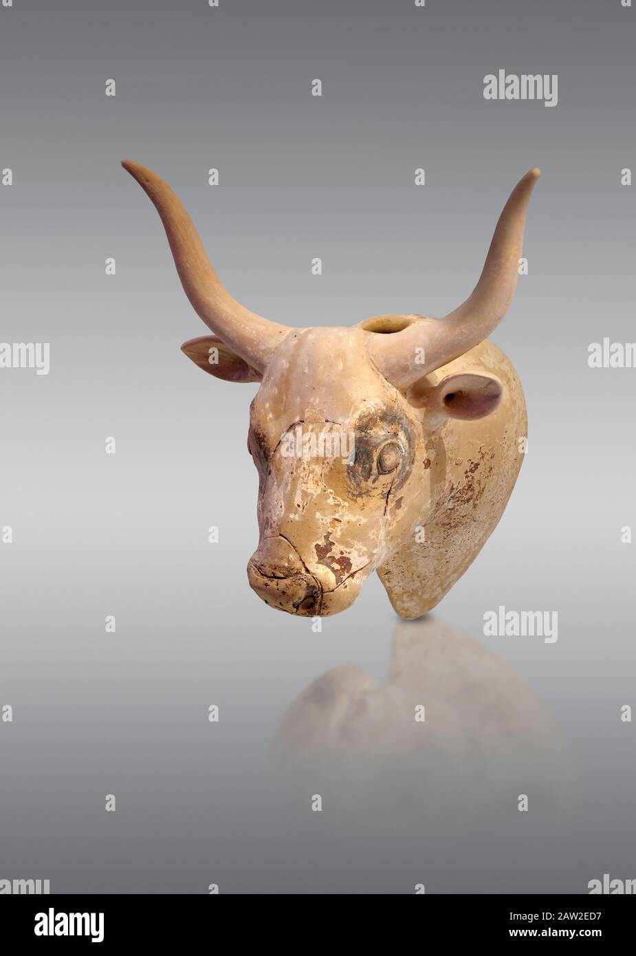 Minoan bull's head rhython libation vessel, Gournia 1600-1450 BC ...