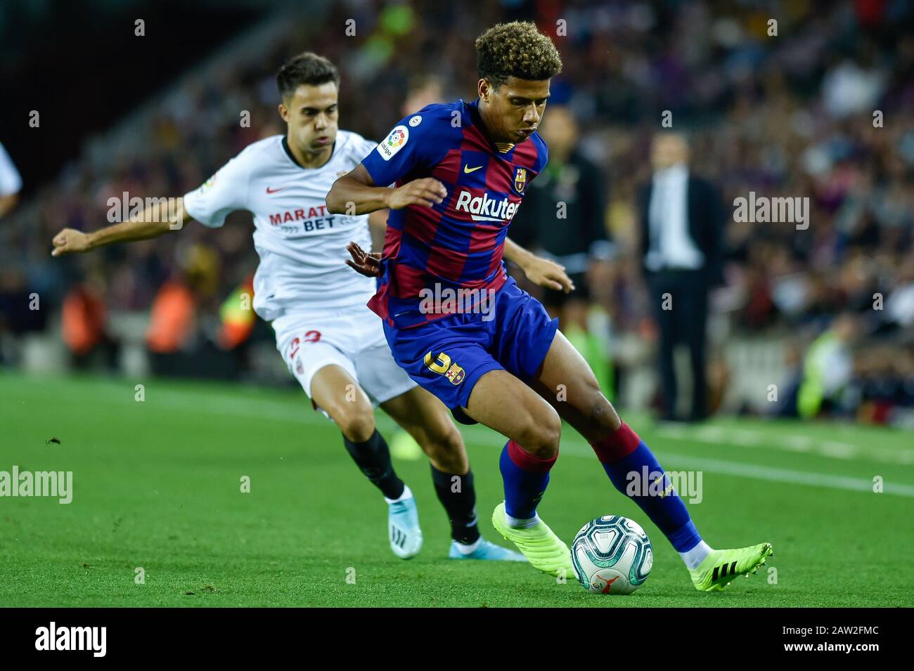 BARCELONA, SPAIN - OCTOBER 06: Jean-Clair Todibo of FC Barcelona during ...