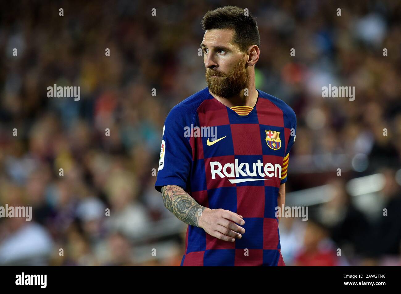 BARCELONA, SPAIN - OCTOBER 06: Lionel Messi of FC Barcelona during the ...