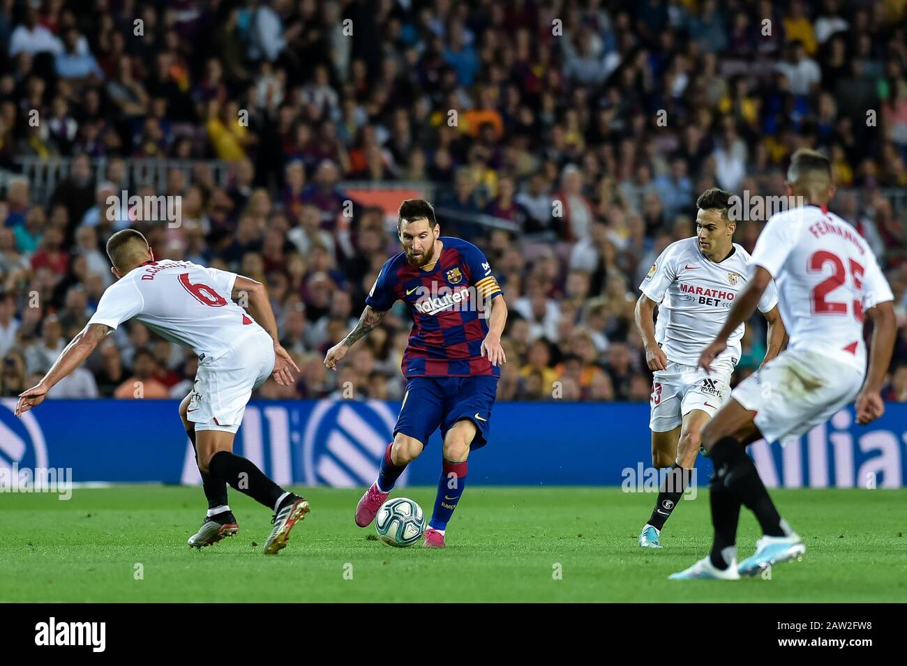 BARCELONA, SPAIN - OCTOBER 06: Lionel Messi of FC Barcelona during the ...