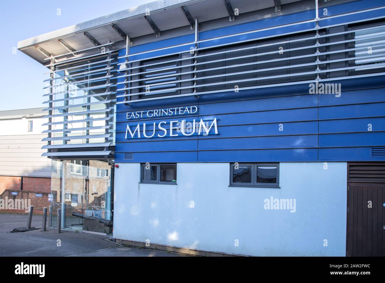 the modern museum in historic east grinstead east susse Stock Photo - Alamy