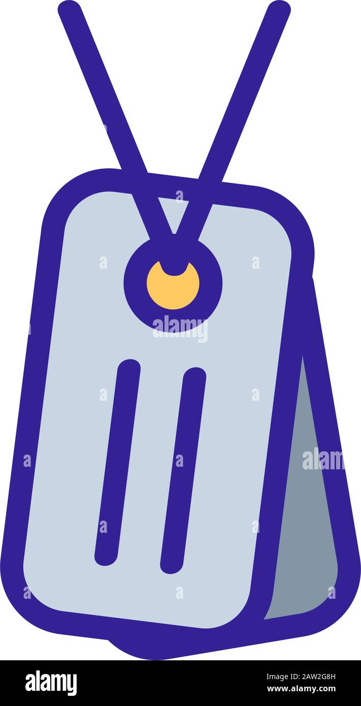 Army token icon vector. Isolated contour symbol illustration Stock ...