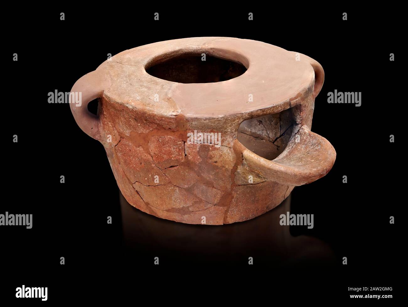 Neolithic Cretian portable clay oven open kiln fired at Knossos, 4500 ...