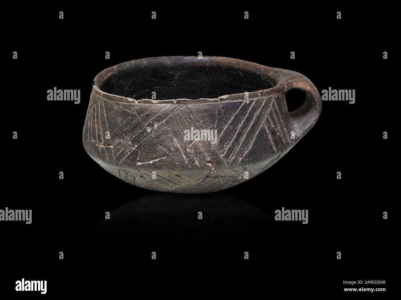 Neolithic Cretian clay single handled cup open kiln fired at Knossos ...