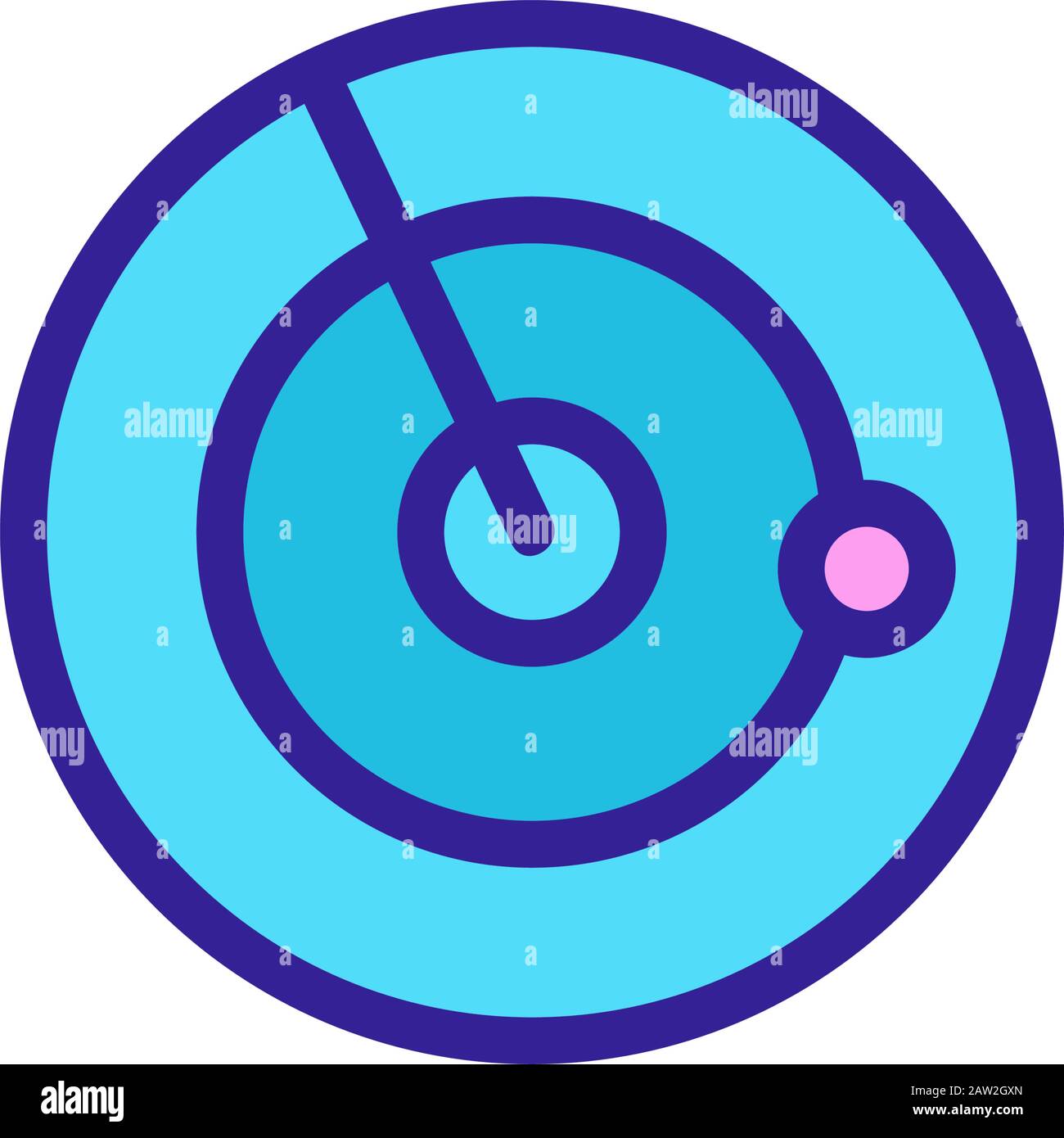 Army radar icon vector. Isolated contour symbol illustration Stock ...