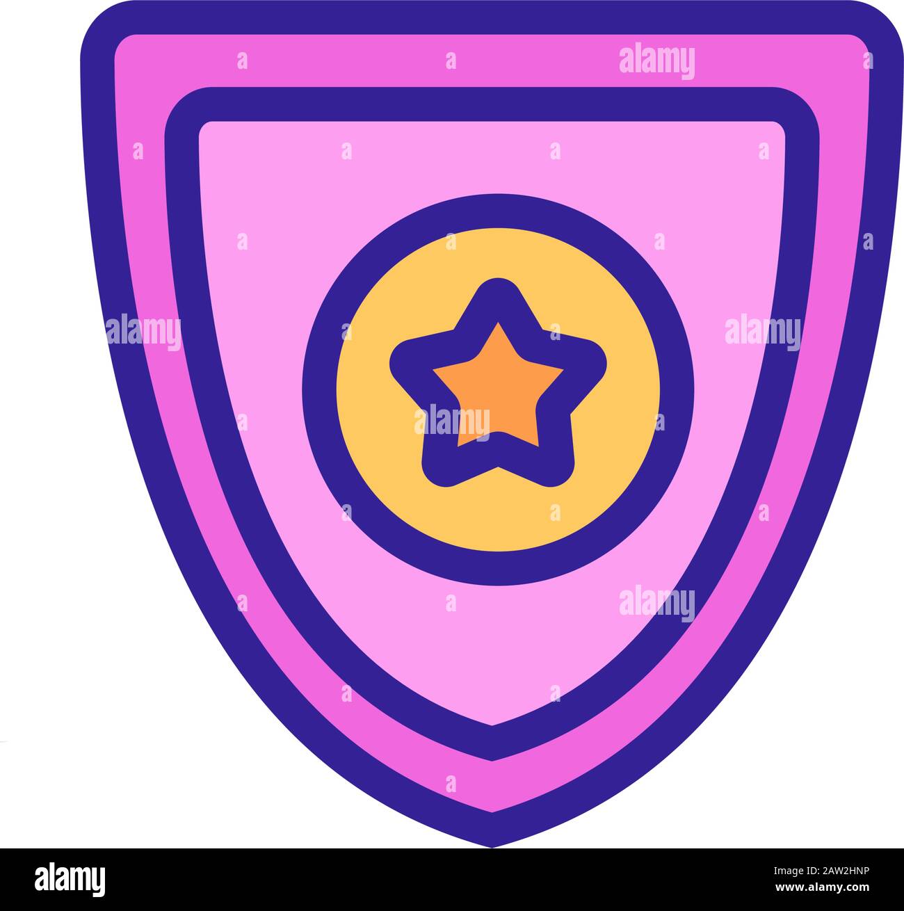 Army shield icon vector. Isolated contour symbol illustration Stock ...