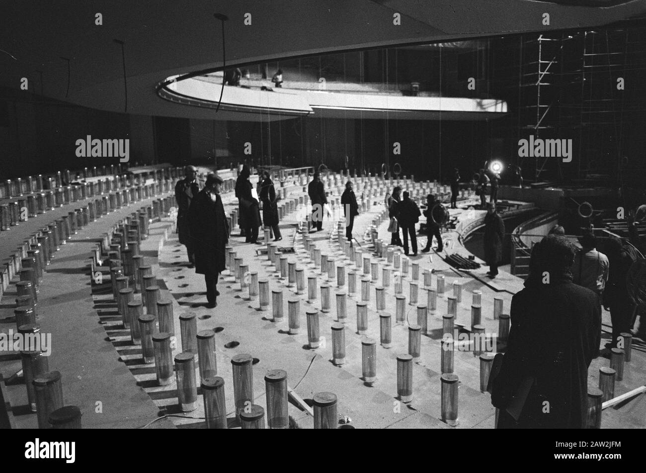 Press Tour under construction Stopera; seats with ventilation under ...