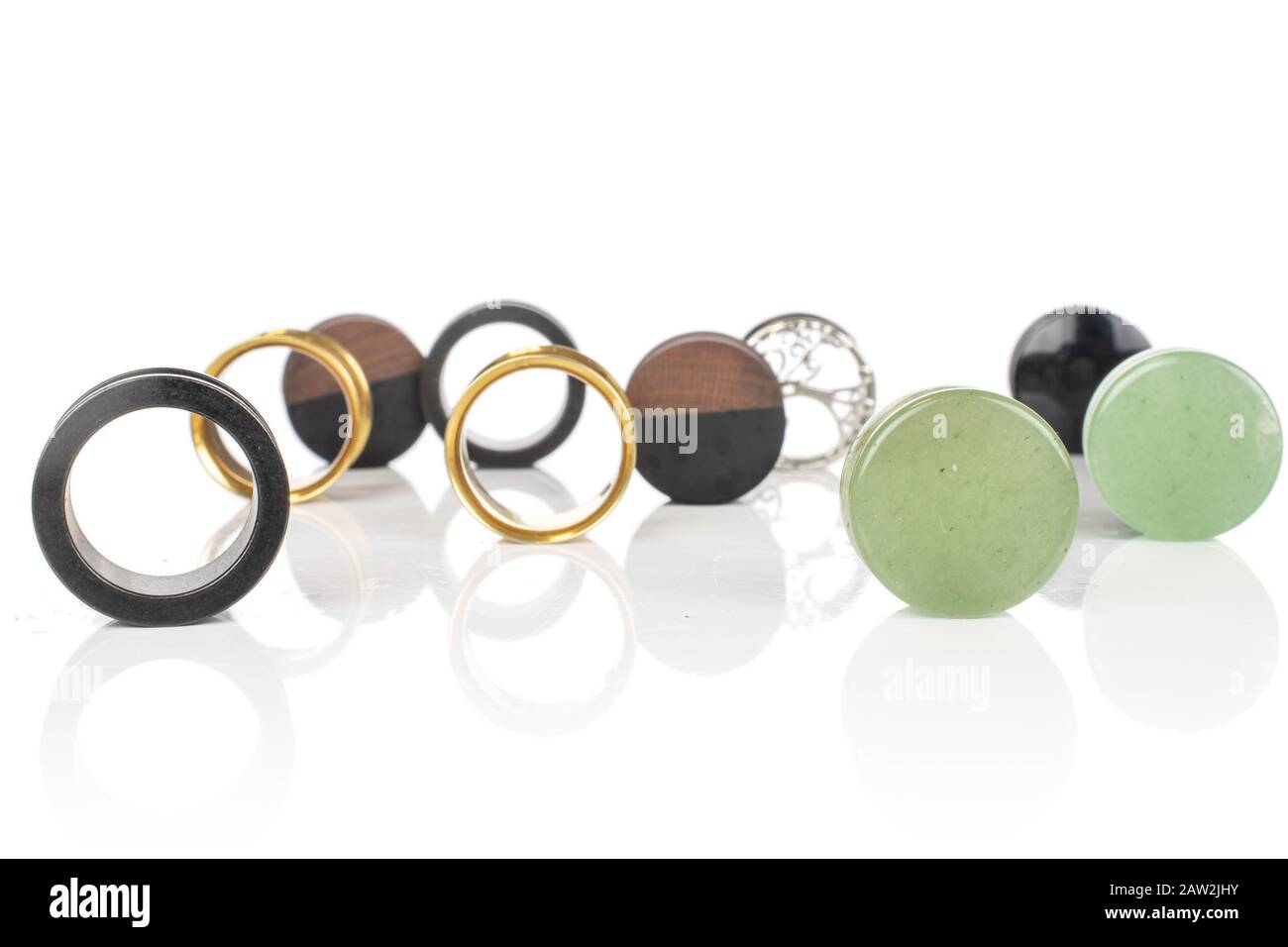 Lot of whole plug isolated on white background Stock Photo - Alamy