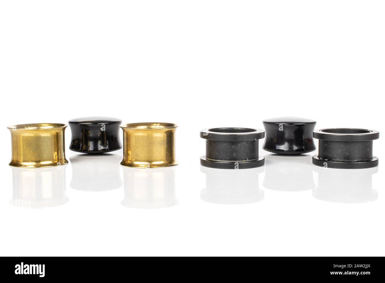 Group of six whole plug isolated on white background Stock Photo - Alamy