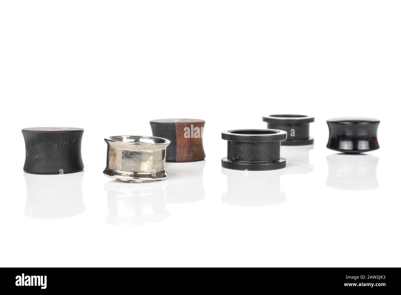 Group of six whole plug isolated on white background Stock Photo - Alamy