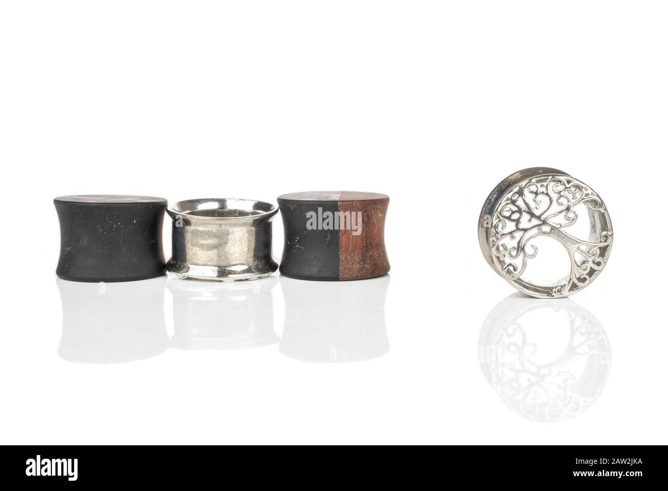 Group of four whole plug isolated on white background Stock Photo - Alamy