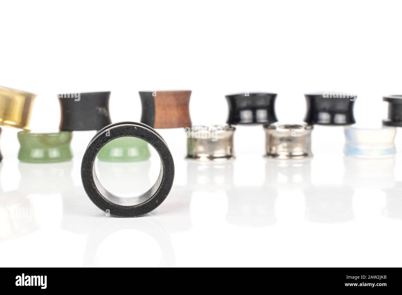 Lot of whole plug front focus isolated on white background Stock Photo ...