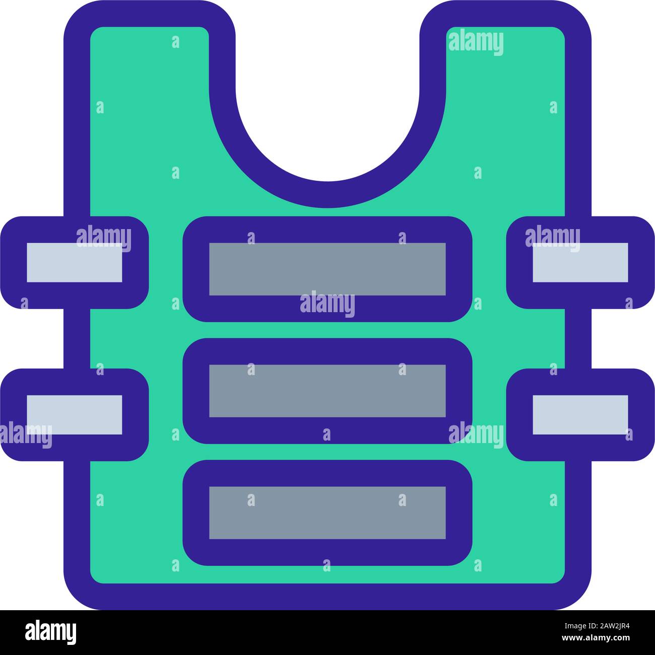 Army body armor icon vector. Isolated contour symbol illustration Stock ...