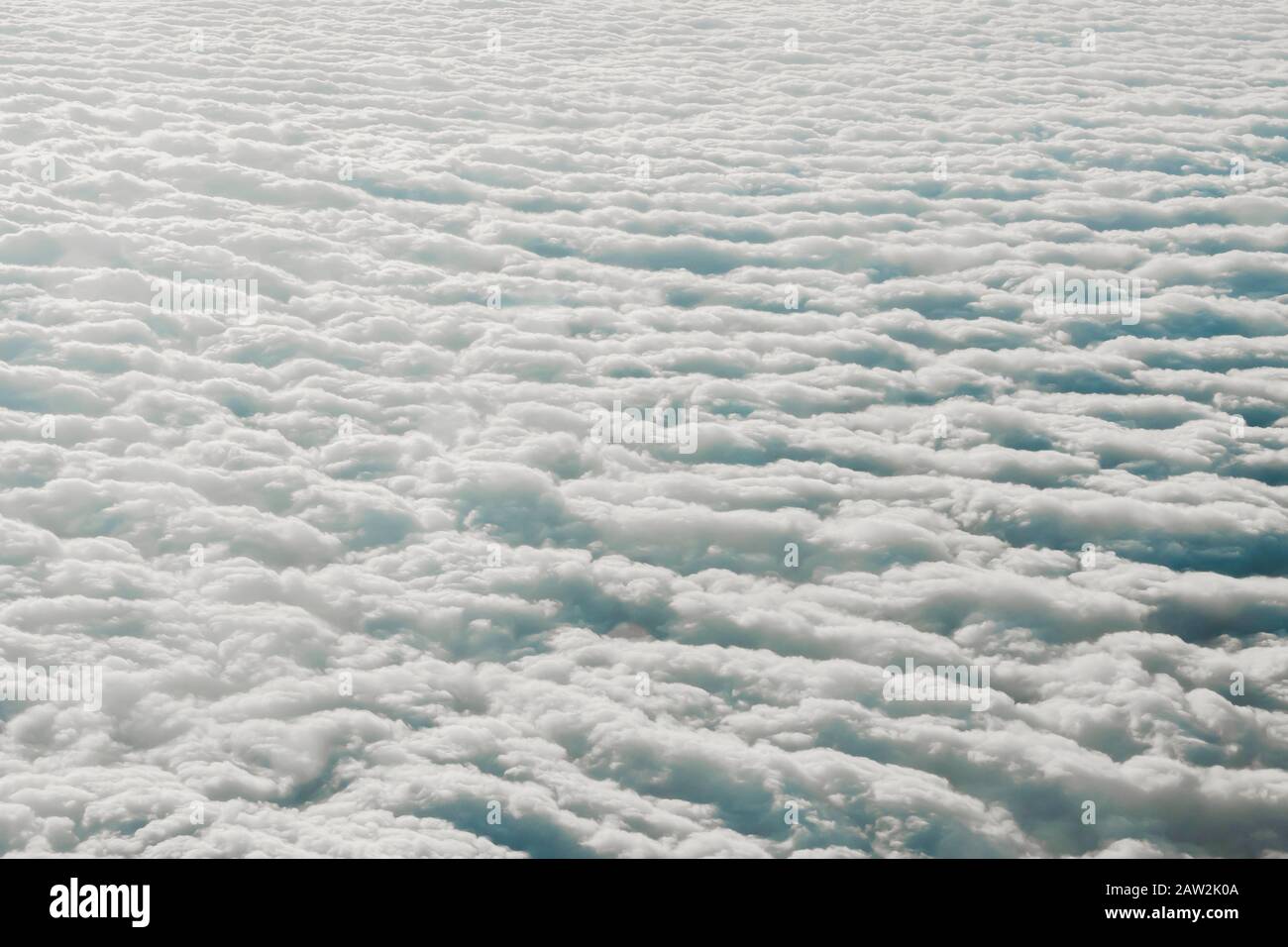 Sky cloudy overcast. Clouds texture background. View on white clouds ...