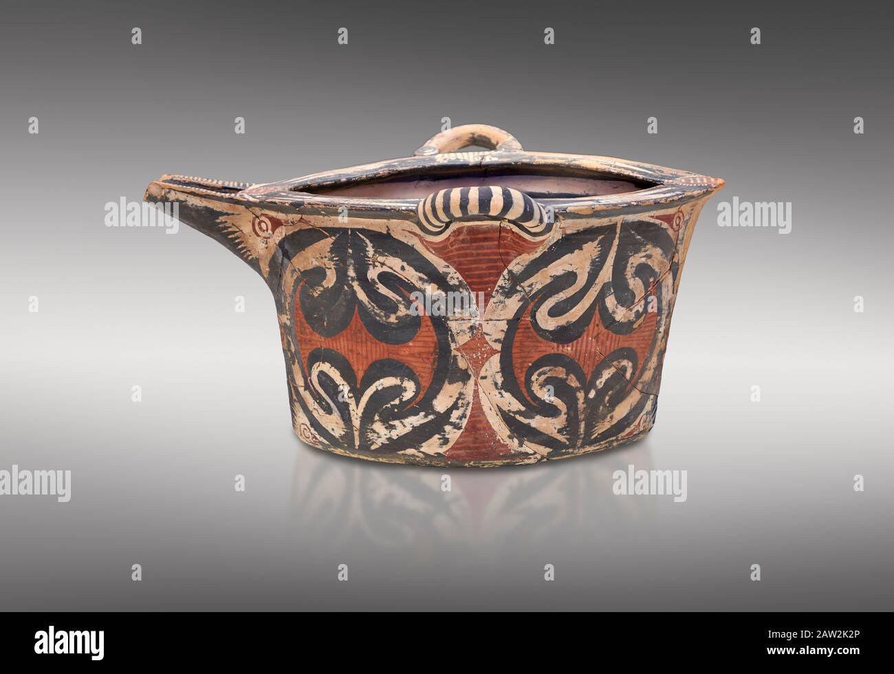 Minoan Kamares Ware beak spouted polychrome decorations, Phaistos 1900 ...