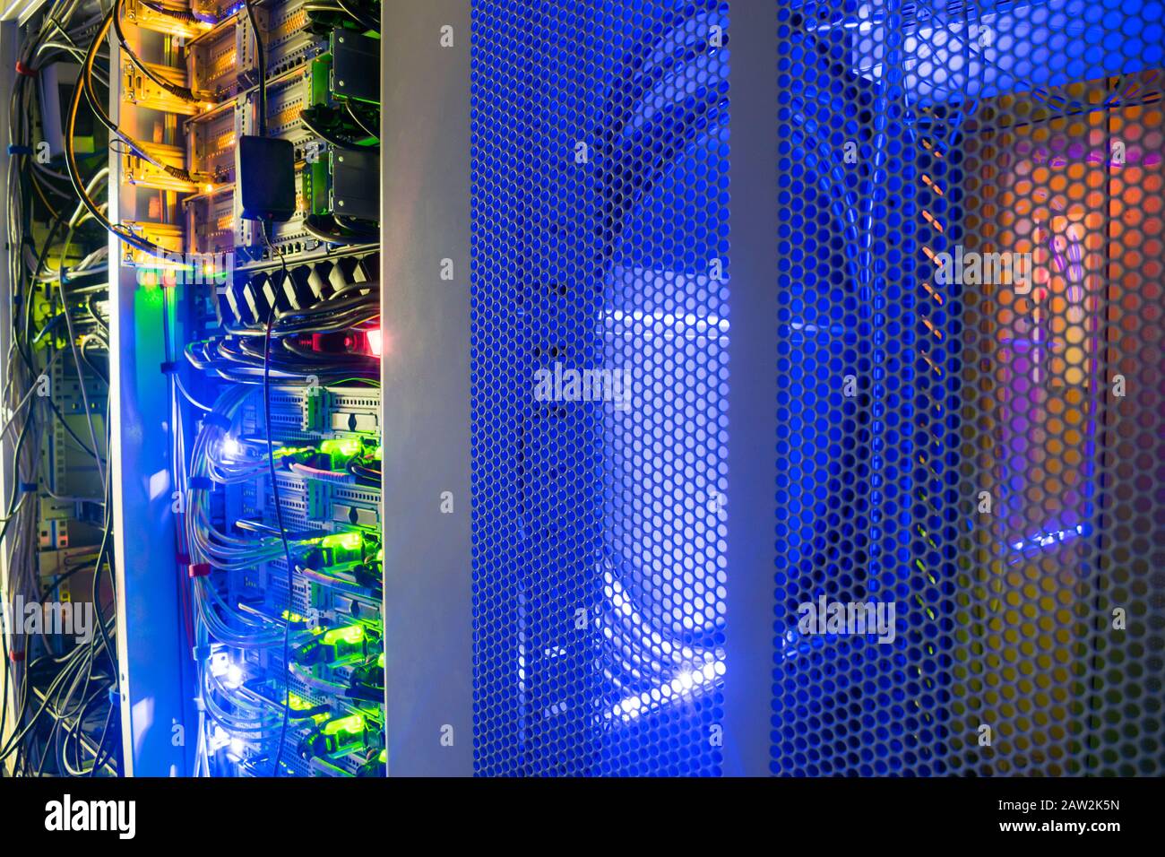 Server room is the data center. Racks with network equipment are on the ...