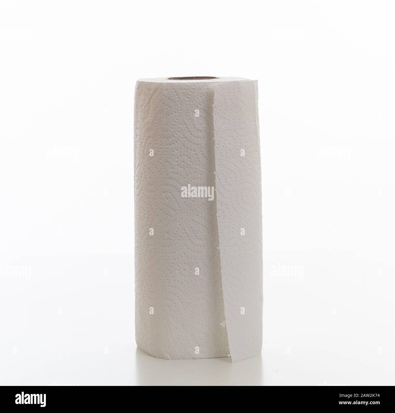 Cleaning paper roll isolated against white background, Domestic ...