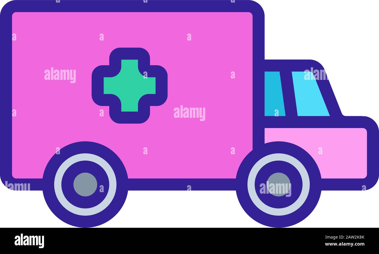 Army Doctor Machine Icon Vector. Isolated contour symbol illustration ...