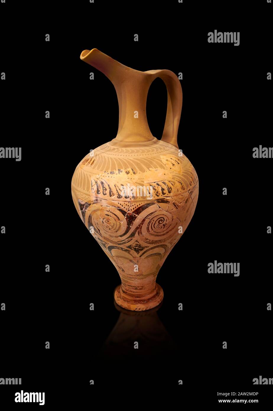 Minoan decorated jug for export, Kommos Harbour 1600-1450 BC; Heraklion ...