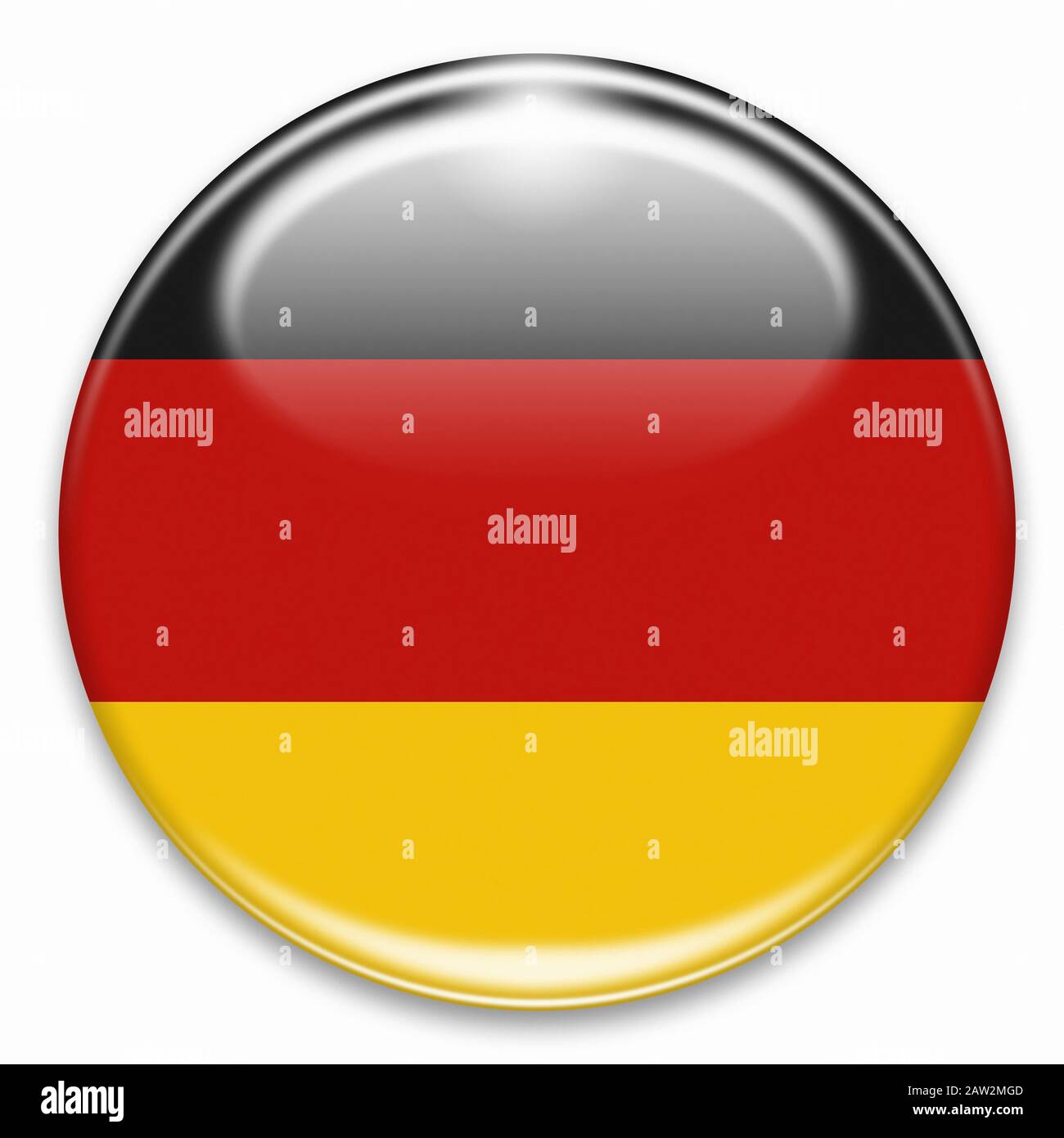 german flag button isolated on white Stock Photo - Alamy