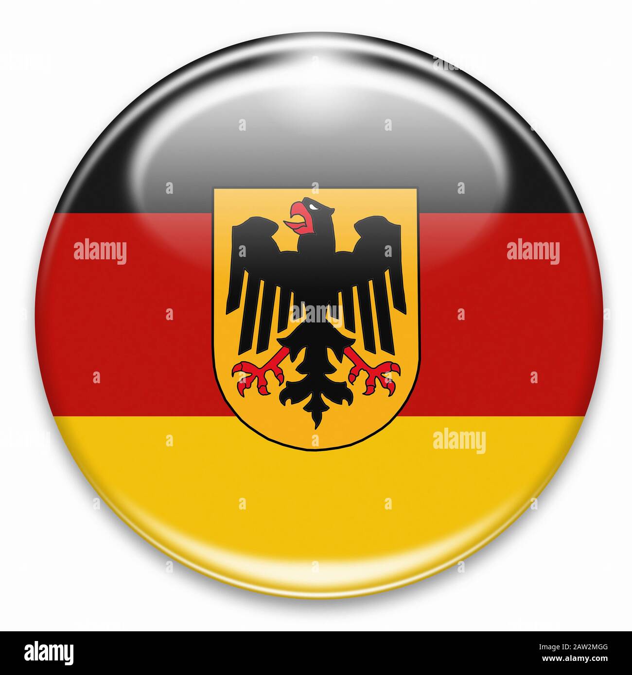 german flag button isolated on white Stock Photo - Alamy