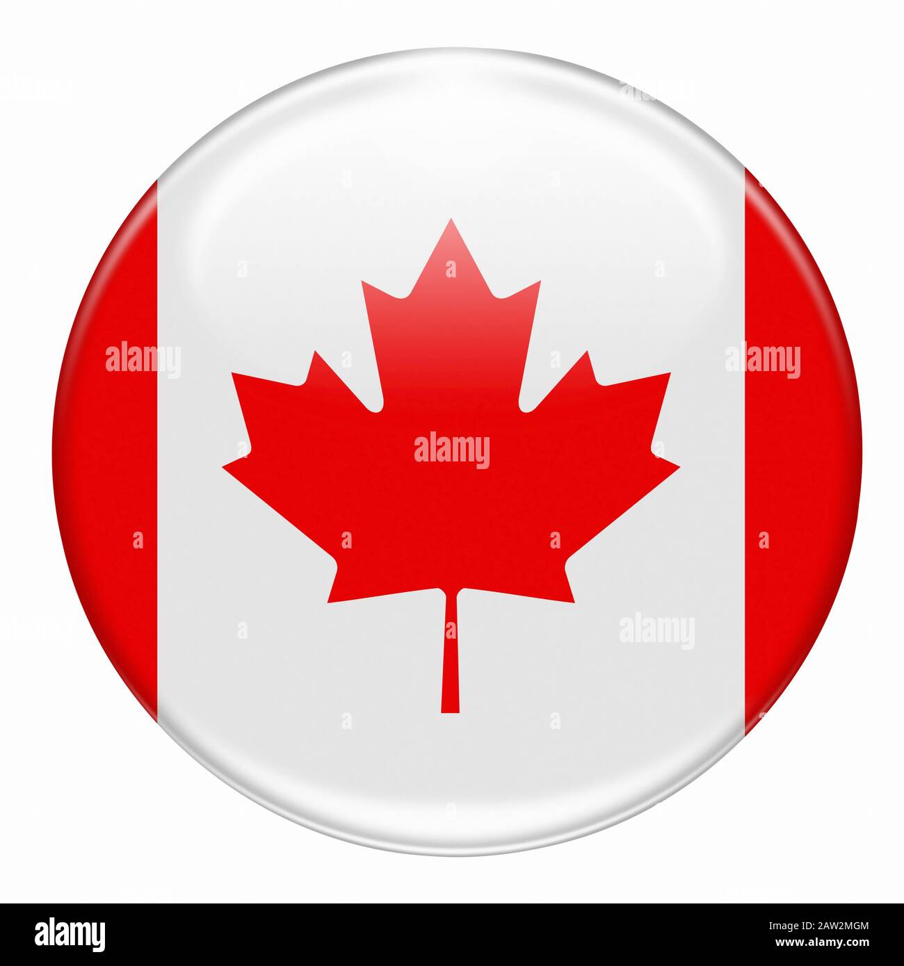 Canada flag button Cut Out Stock Images & Pictures - Alamy