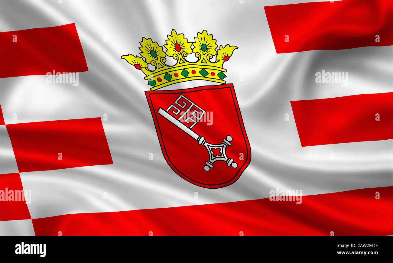 flag of the german state Bremen Stock Photo - Alamy