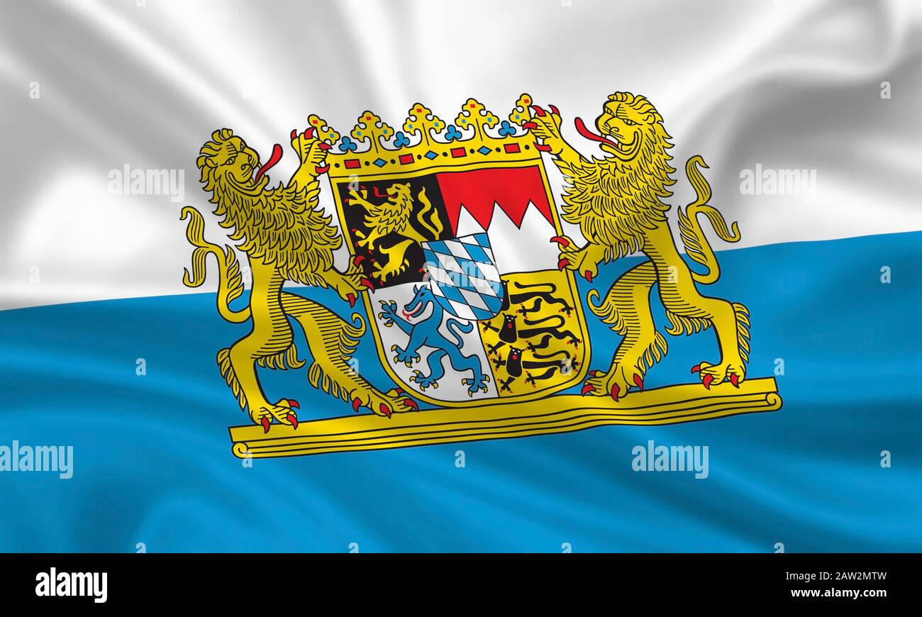 flag of bavaria with blue and white background Stock Photo - Alamy