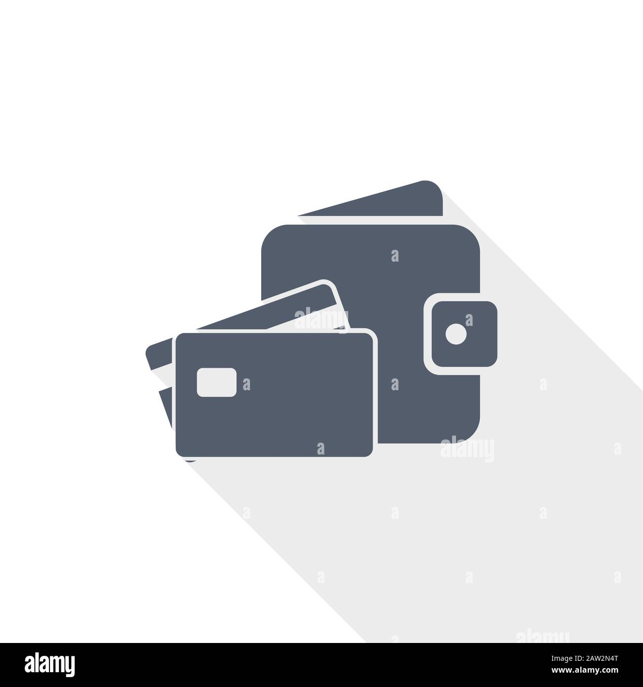 Wallet and credit cards vector icon, business concept flat design ...