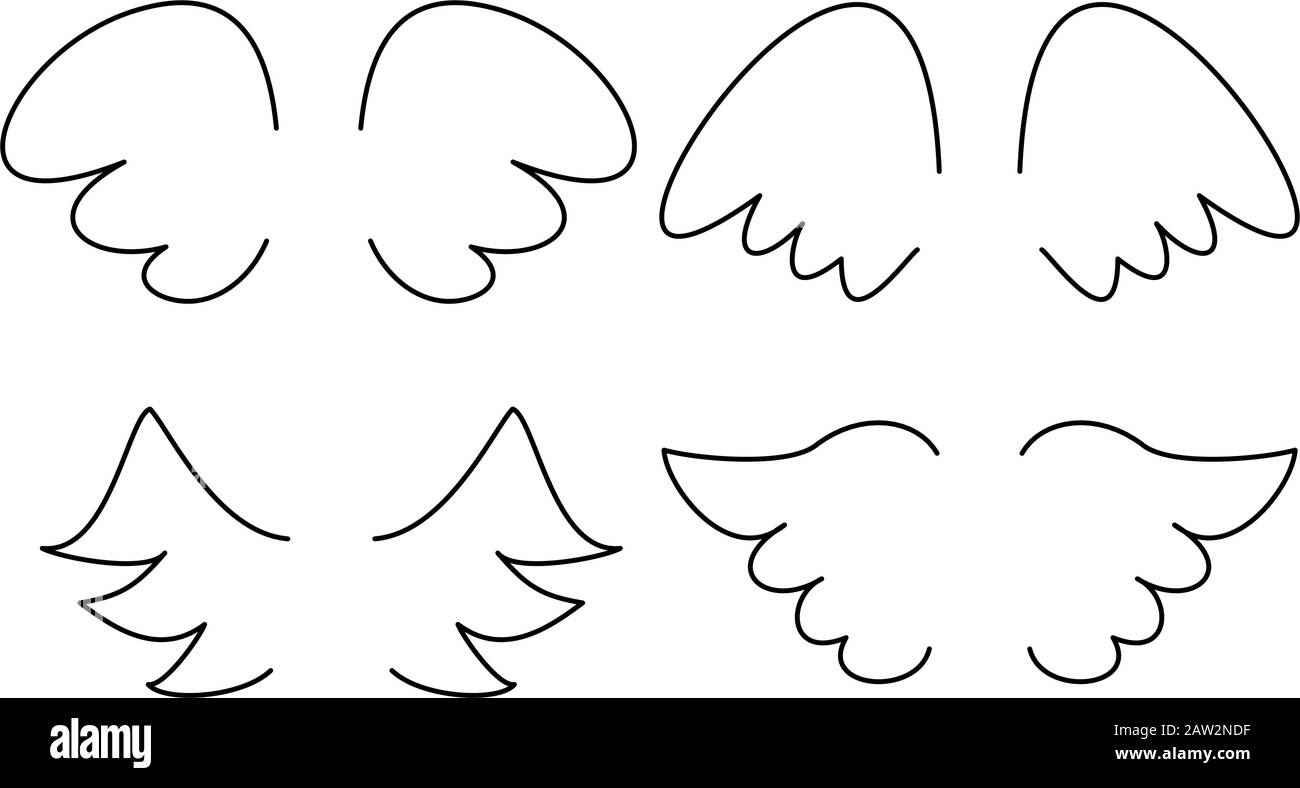 Simple Angel Wing Template