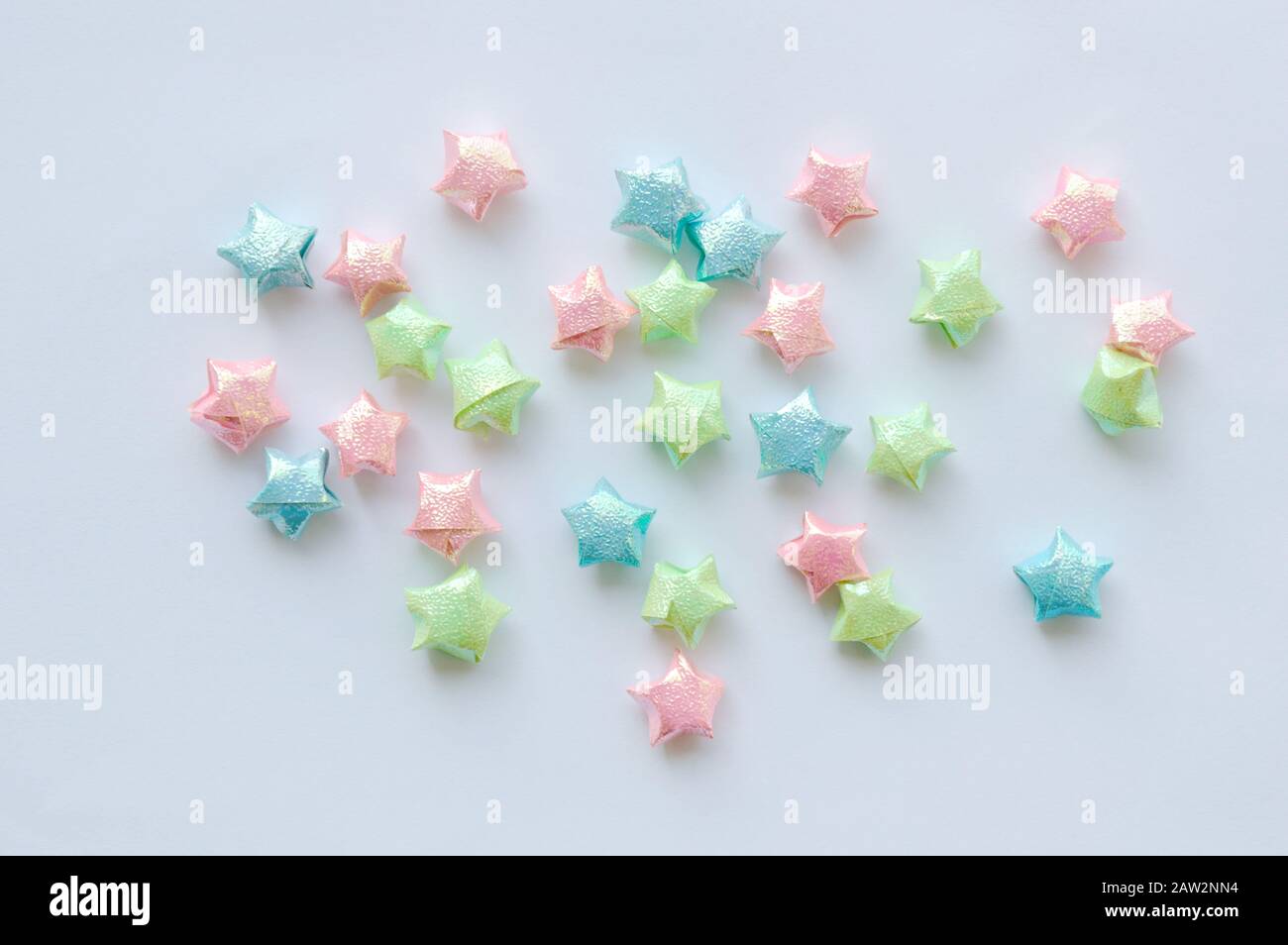 colorful star paper on white background Stock Photo - Alamy