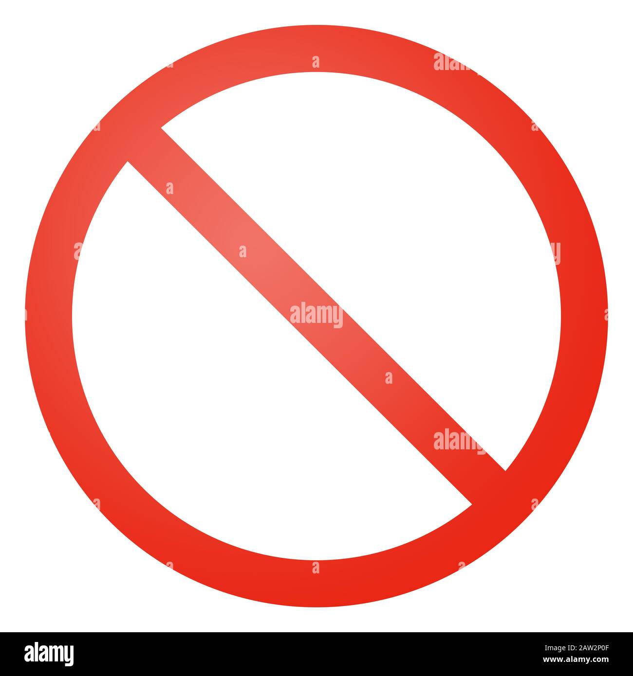 empty not allowed sign - white background Stock Photo - Alamy