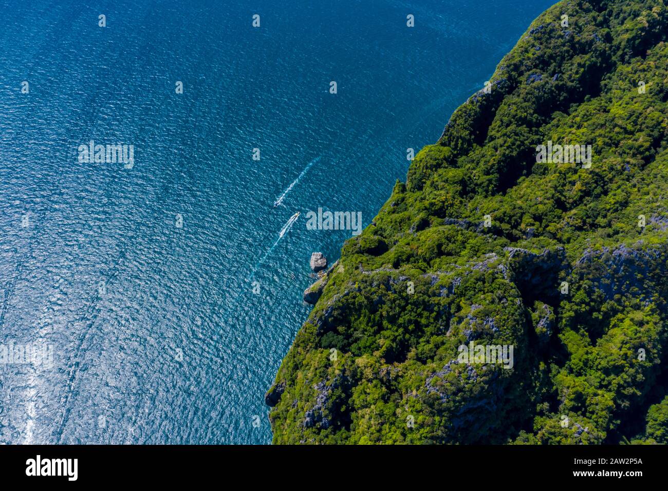 Aerial drone photo of iconic tropical turquoise water Pileh Lagoon ...