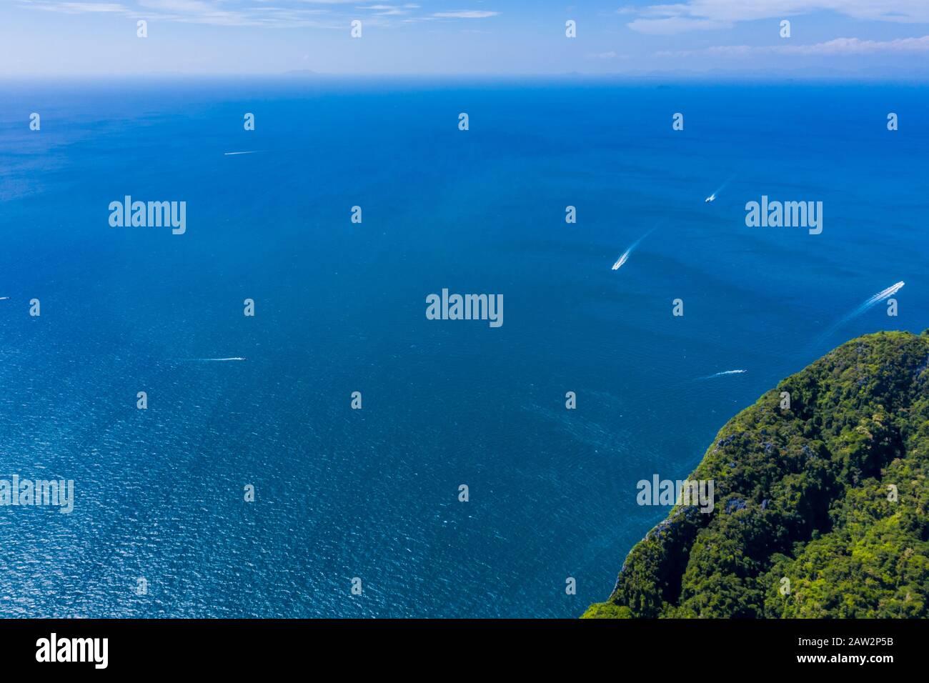 Aerial drone photo of iconic tropical turquoise water Pileh Lagoon ...