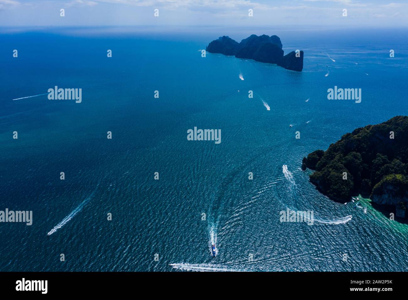 Aerial drone photo of iconic tropical turquoise water Pileh Lagoon ...