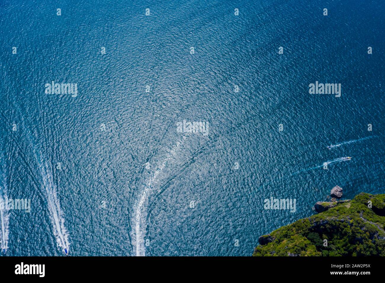 Aerial drone photo of iconic tropical turquoise water Pileh Lagoon ...