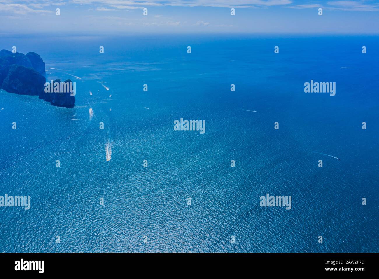 Aerial drone photo of iconic tropical turquoise water Pileh Lagoon ...