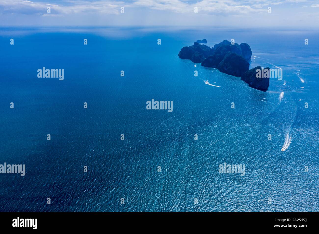 Aerial drone photo of iconic tropical turquoise water Pileh Lagoon ...