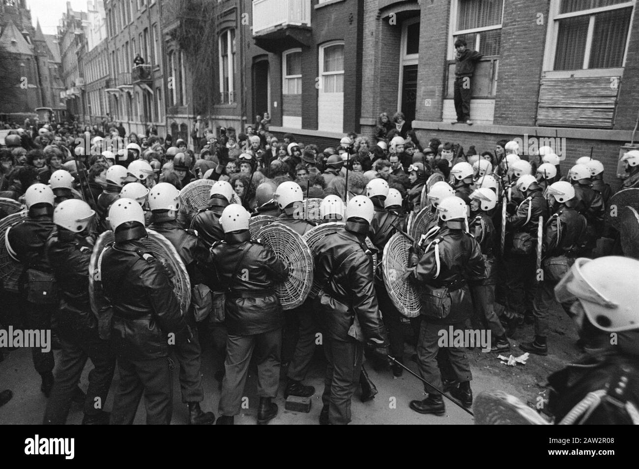 Police and army with armored vehicles and tanks clearing barricades in ...