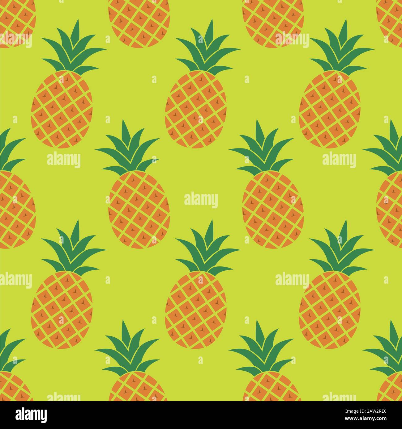 vector seamless pineapple pattern. repeating summer background with ...