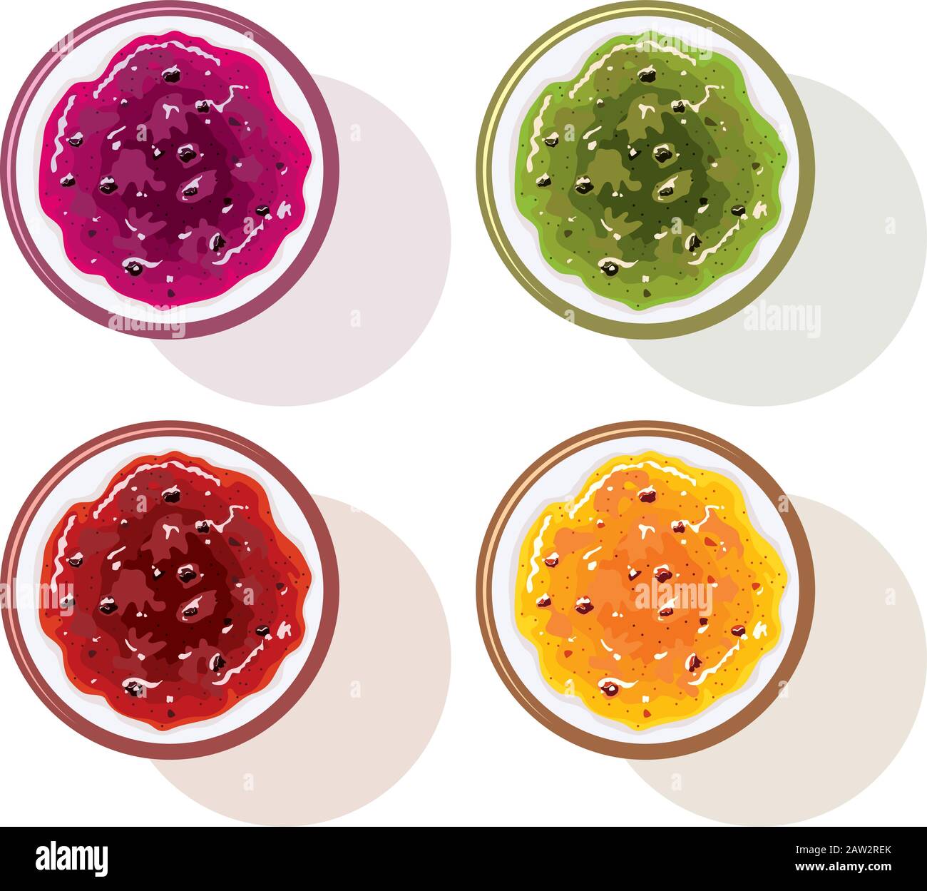 Glass jars on natural Stock Vector Images - Alamy