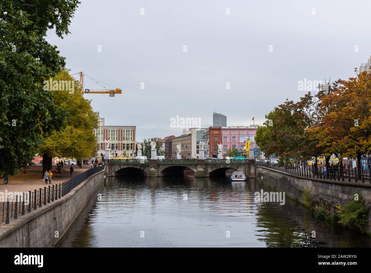 Berlin, Germany- October 9, 2019: view of the City Palace bridge on ...