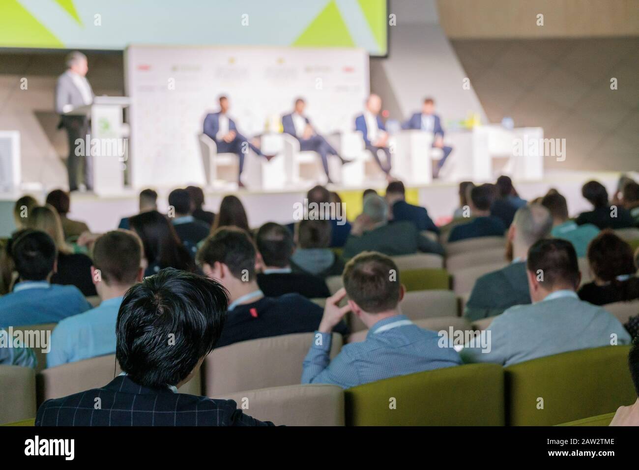 Business conference attendees sit hi-res stock photography and images ...