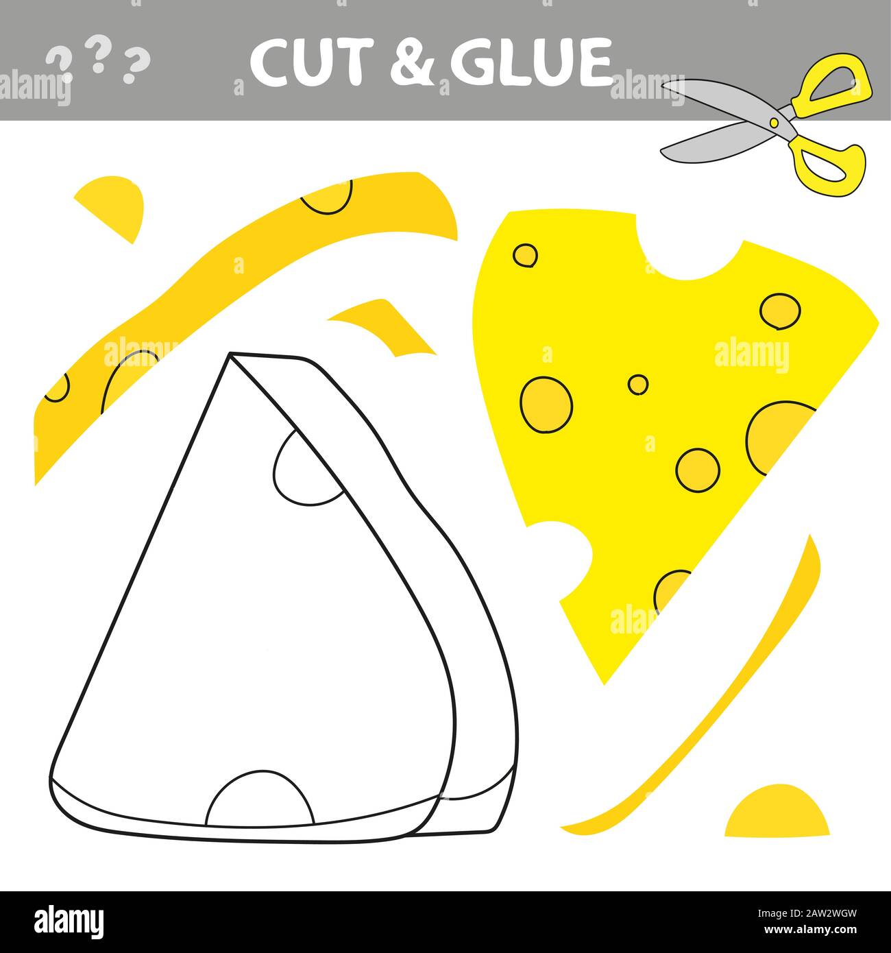 Education paper game for preshool children. Paper crafts for kids. Use ...