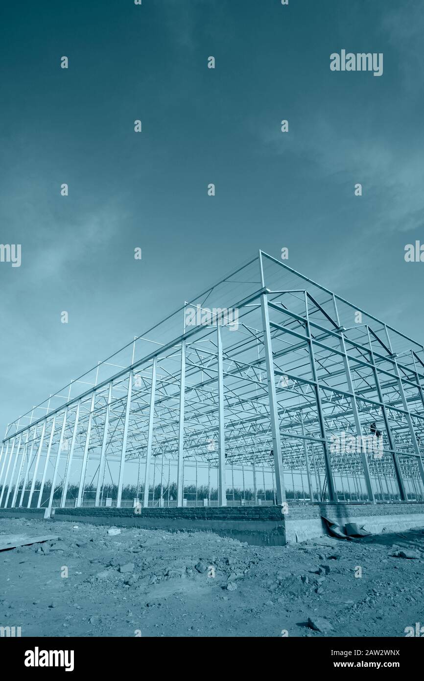 Steel frame structure Stock Photo - Alamy