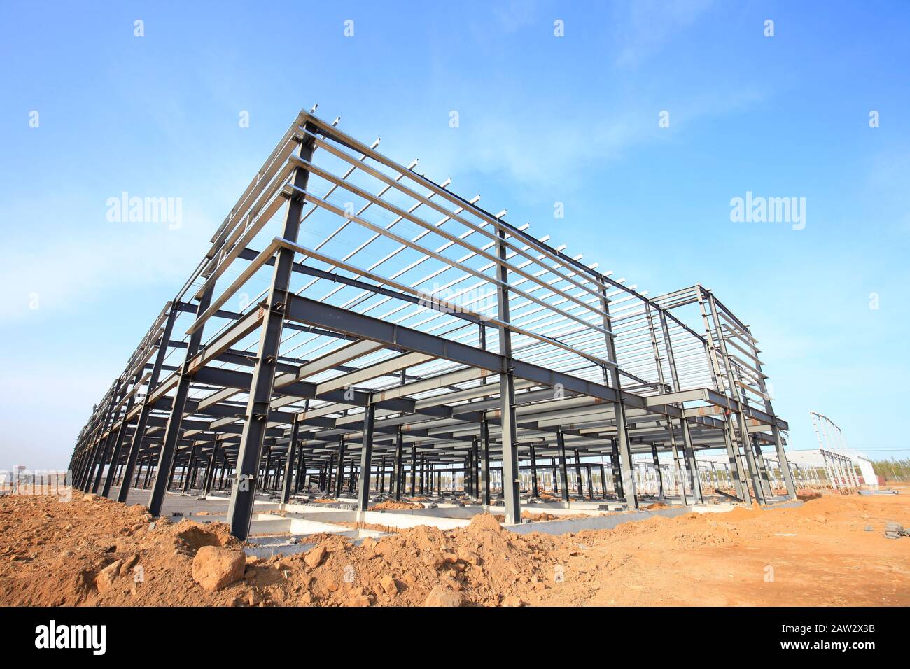 Steel frame structure Stock Photo - Alamy