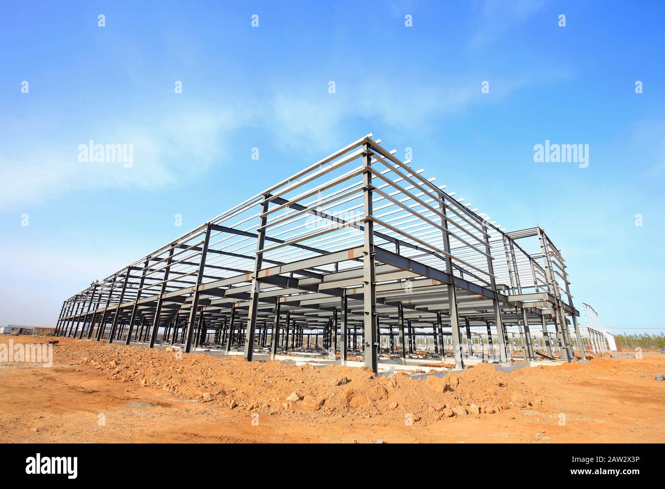 Steel frame structure Stock Photo - Alamy
